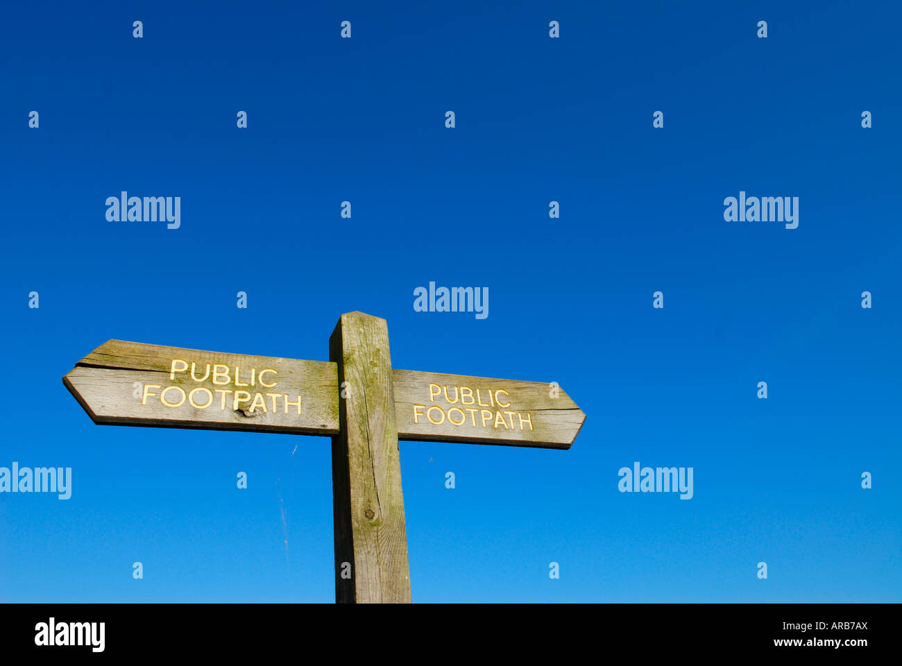 A Public Footpath Sign Stock Photo - Alamy