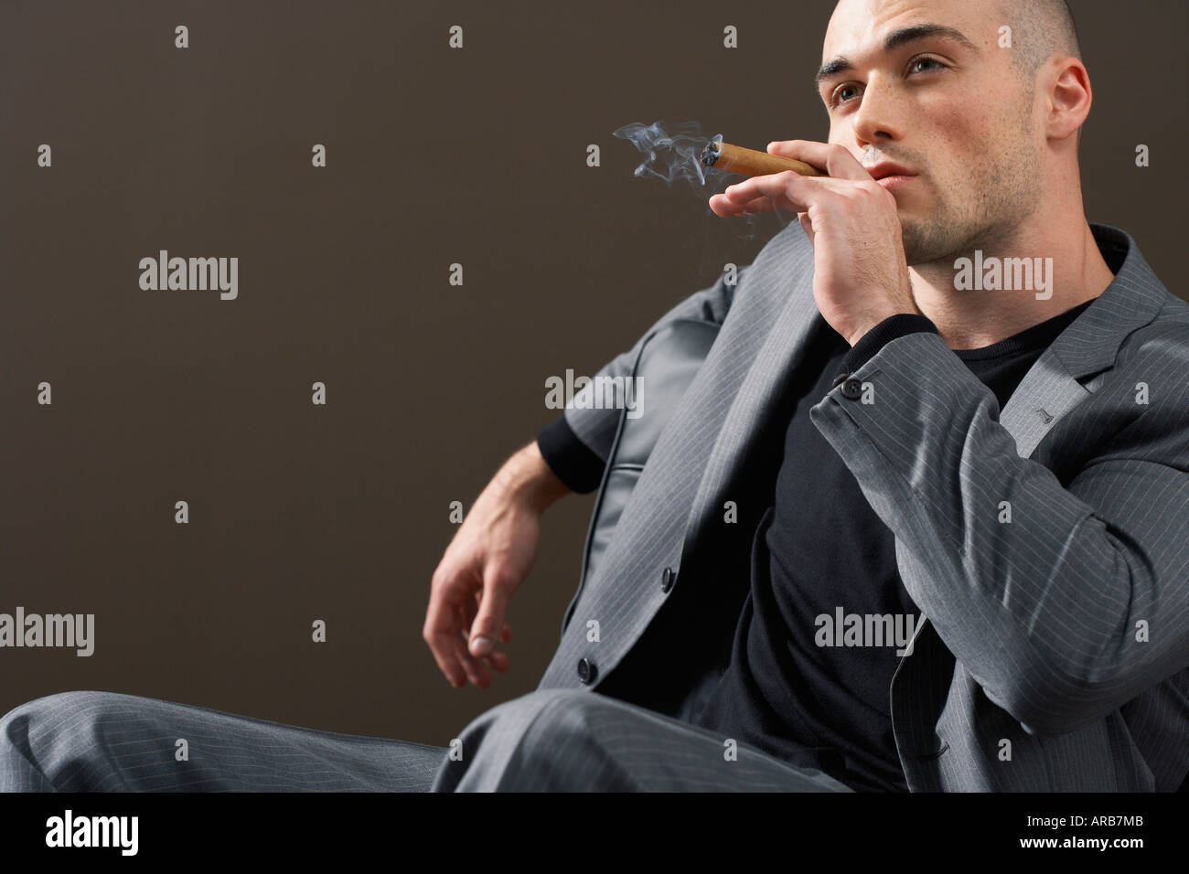 Young serious caucasian man face shaved hi-res stock photography and images - Alamy