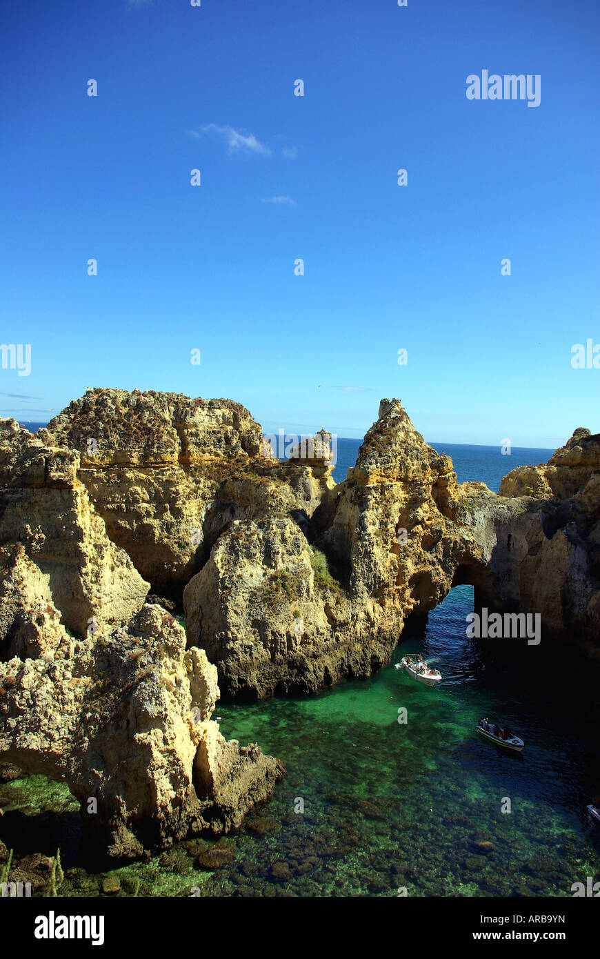 Grottos and rocks in Lagos Stock Photo - Alamy