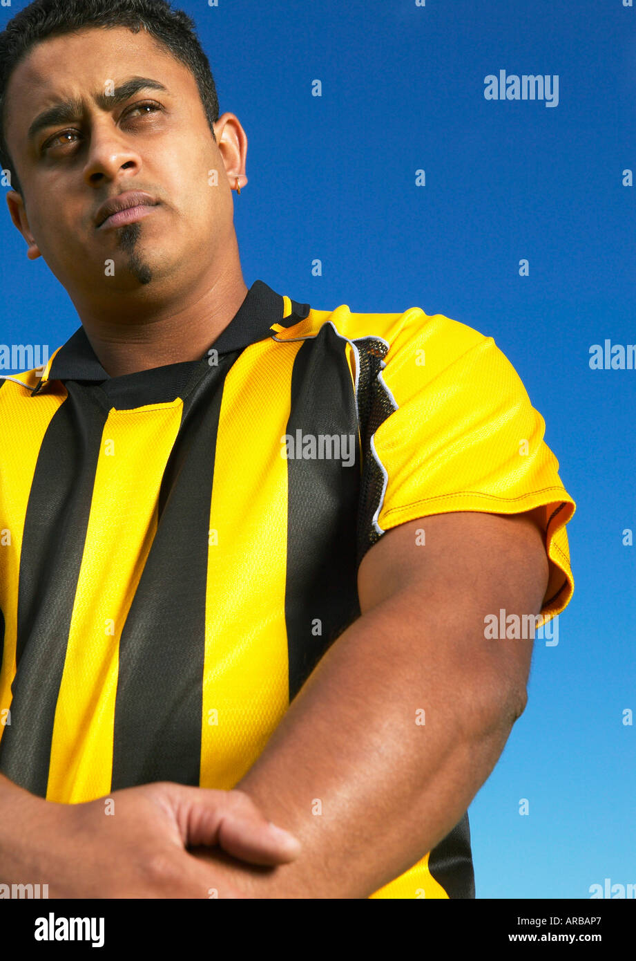 American footballer side view hi-res stock photography and images - Alamy