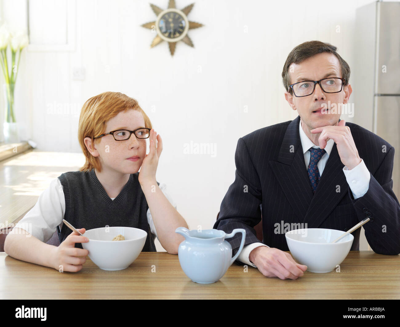 Father Son Imitate High Resolution Stock Photography and Images - Alamy