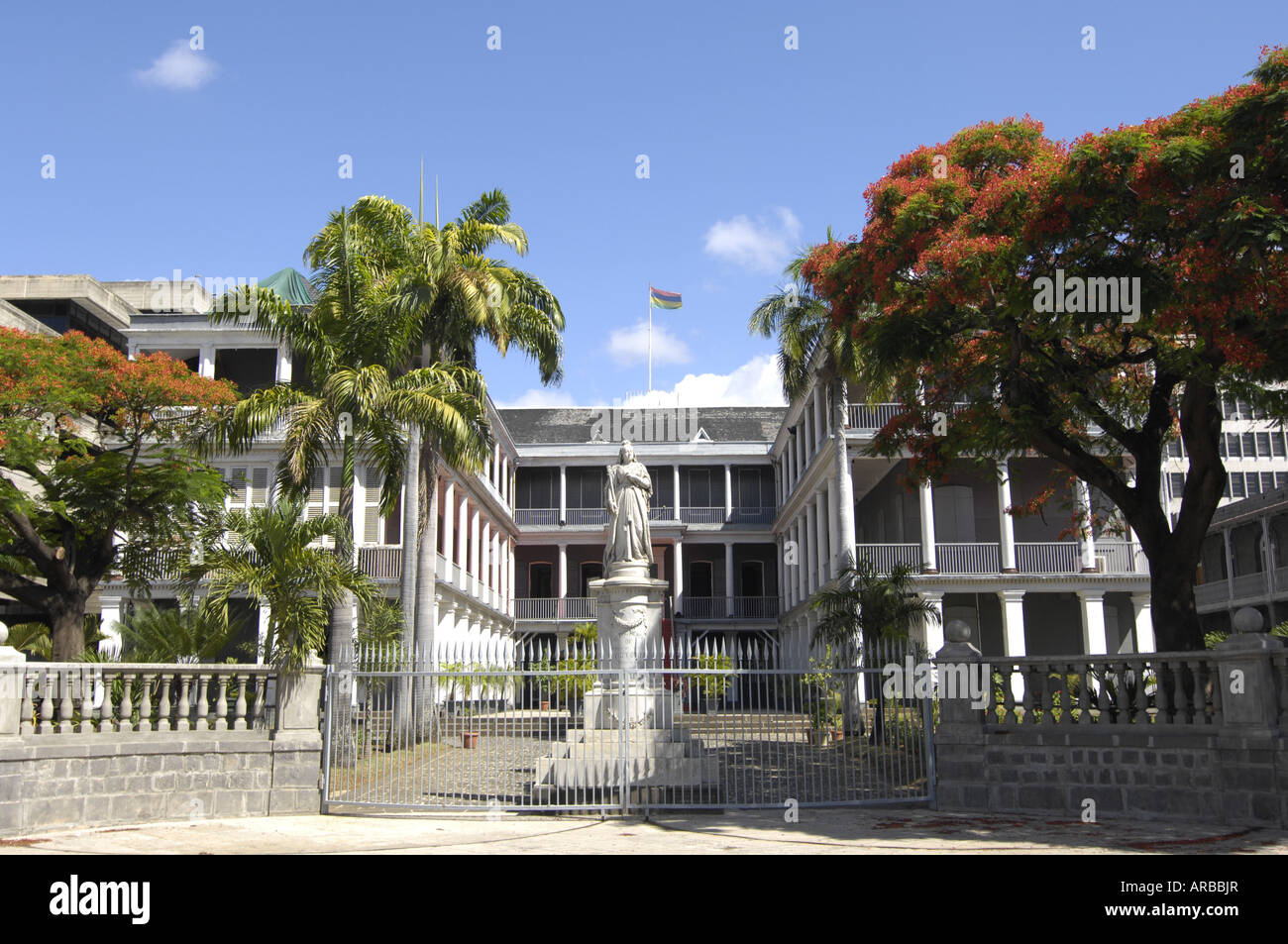 geography / travel, Mauritius, Port Louis, buildings, governor palace ...