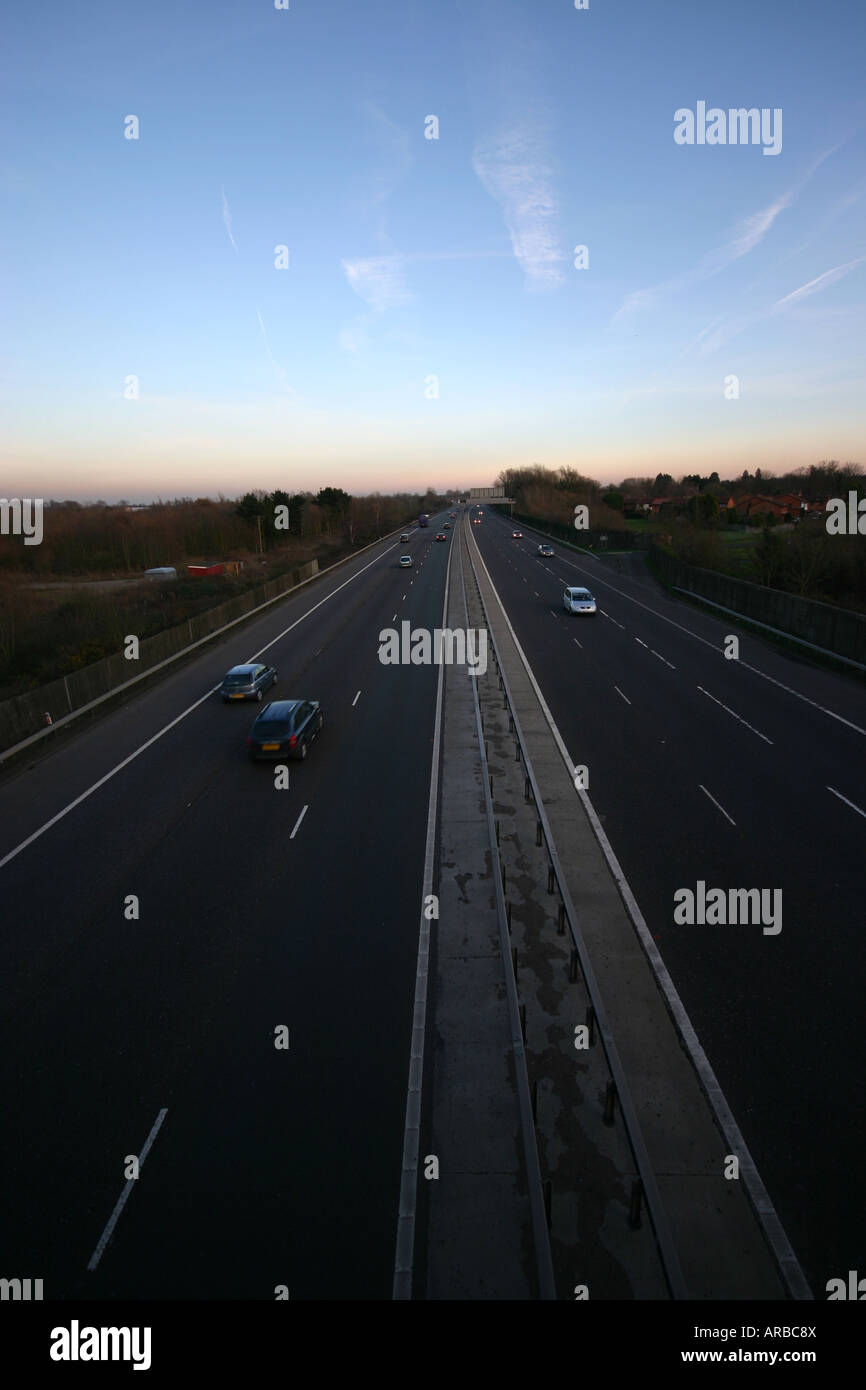 M3 at dusk from thorpe, surrey Stock Photo - Alamy