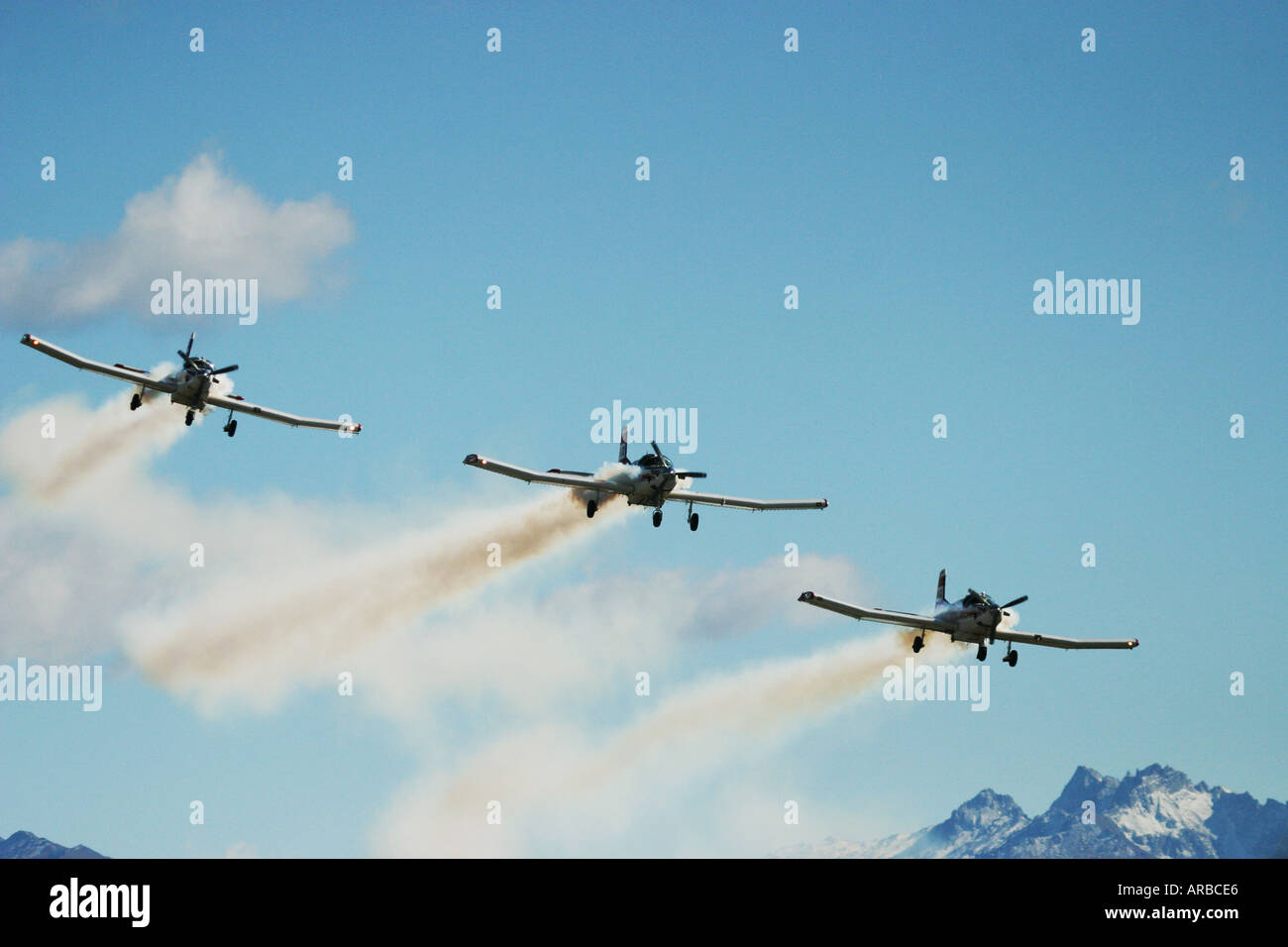 Aerial Topdressing Aerobatic Display Team Cresco Fletcher Planes Stock ...