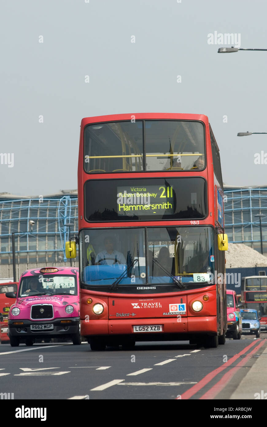Public bus travelling along road hi-res stock photography and images ...