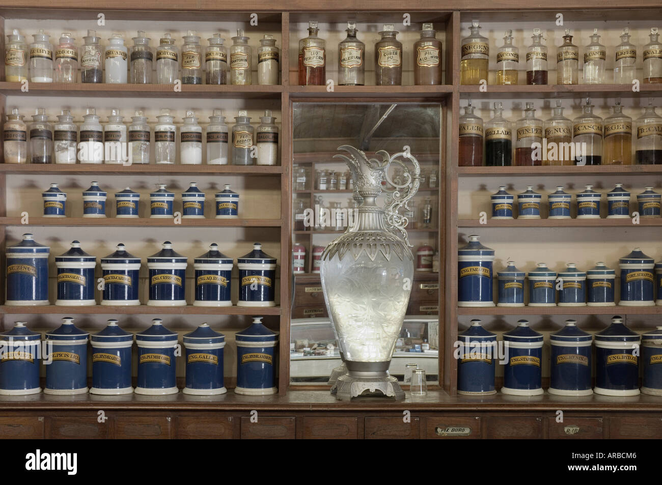 Old Fashioned Pharmacy Display, Swan Hill Pioneer Settlement, Swan Hill ...