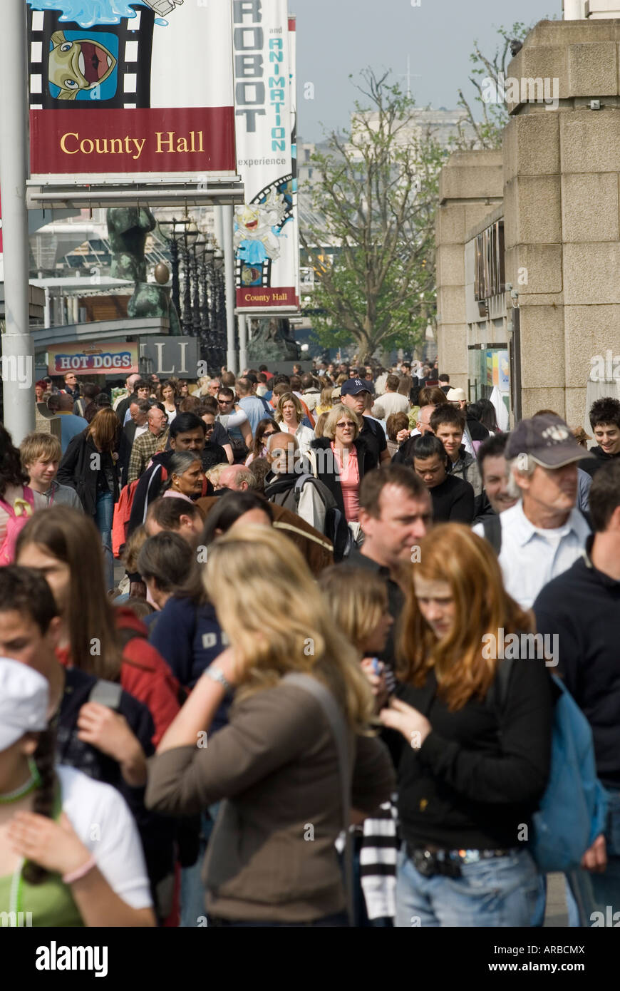 Large crowd of people on a street in London, England Stock Photo - Alamy
