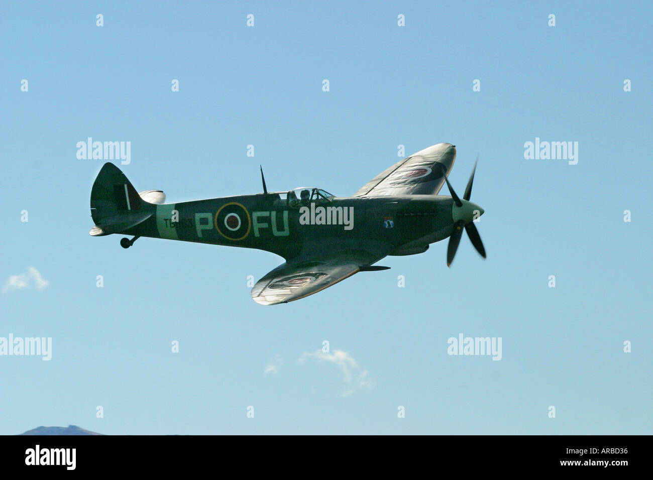 Supermarine Spitfire British and allied WWII Fighter Plane Stock Photo ...