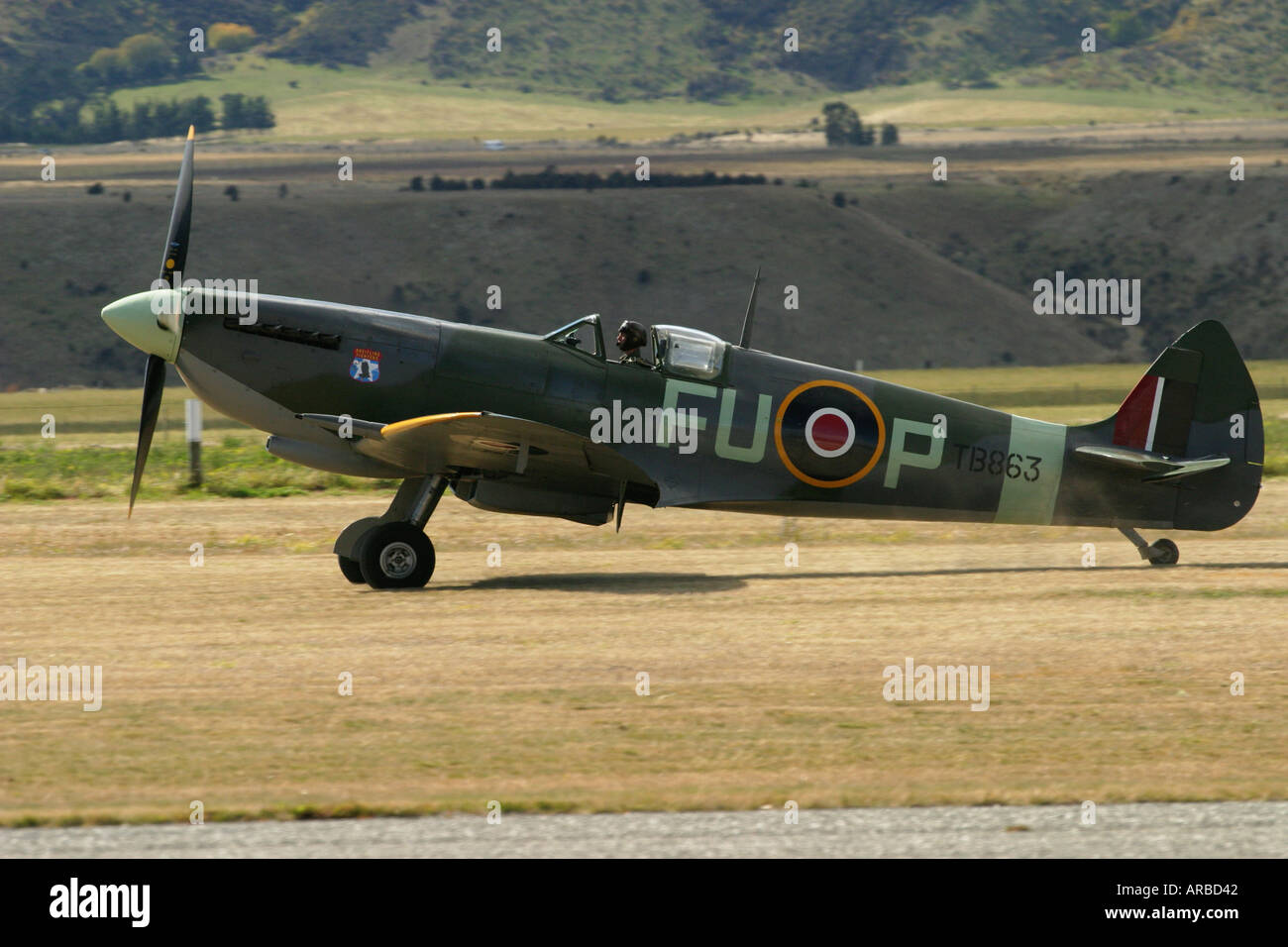 Supermarine Spitfire British and allied WWII Fighter Plane Stock Photo ...