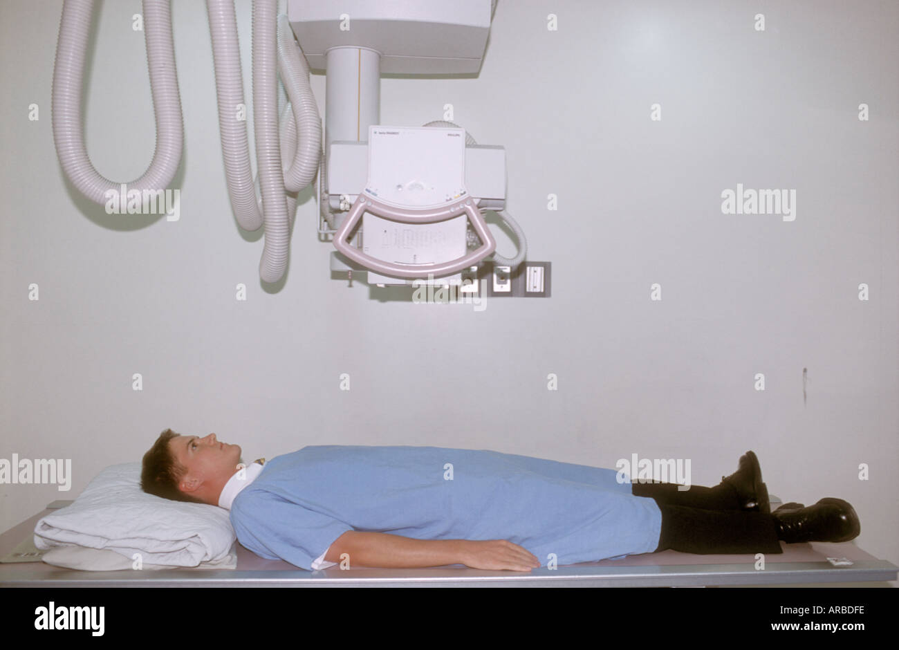 Patient Being X rayed In Hospital Stock Photo - Alamy