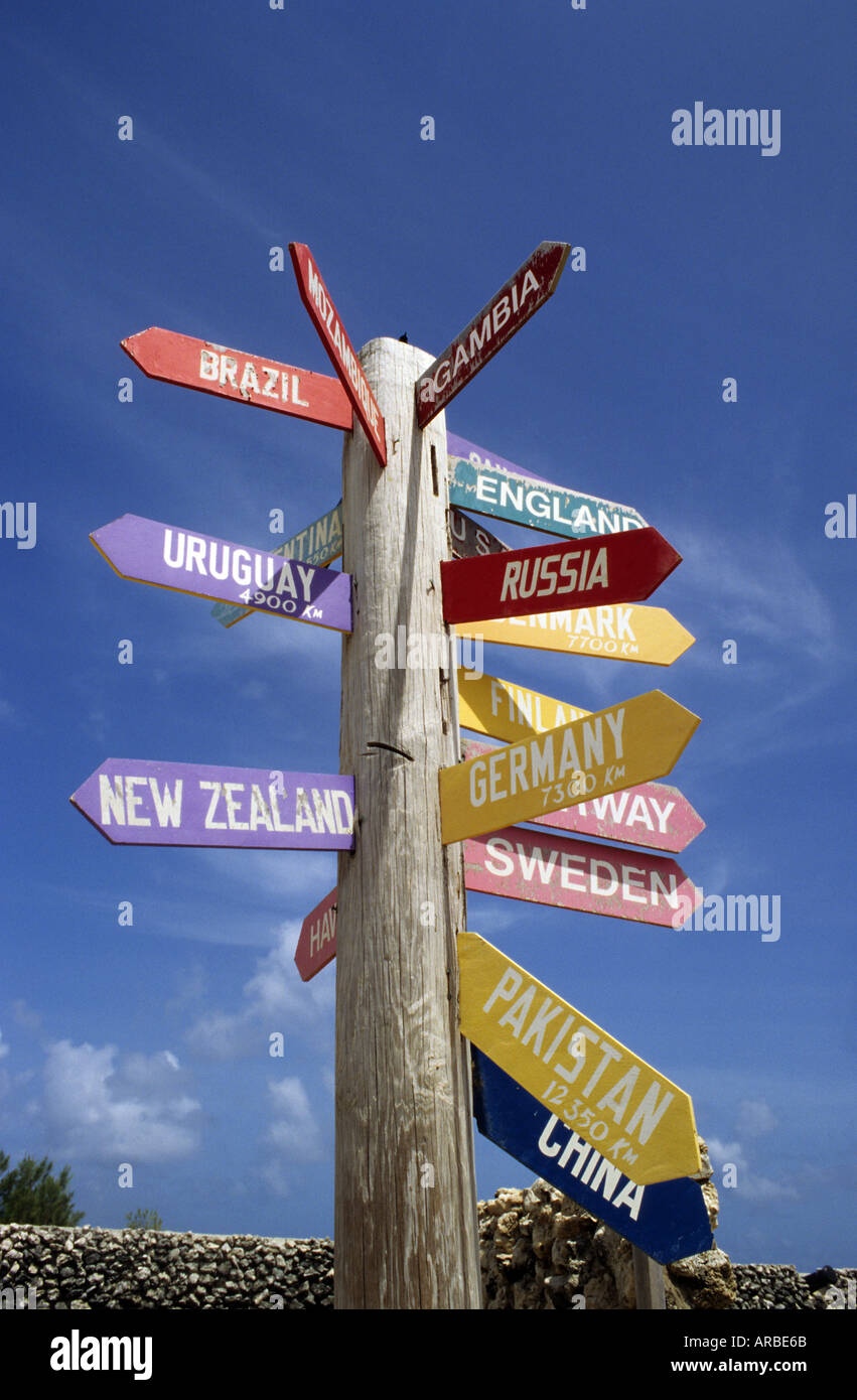 Barbados road sign hi-res stock photography and images - Alamy