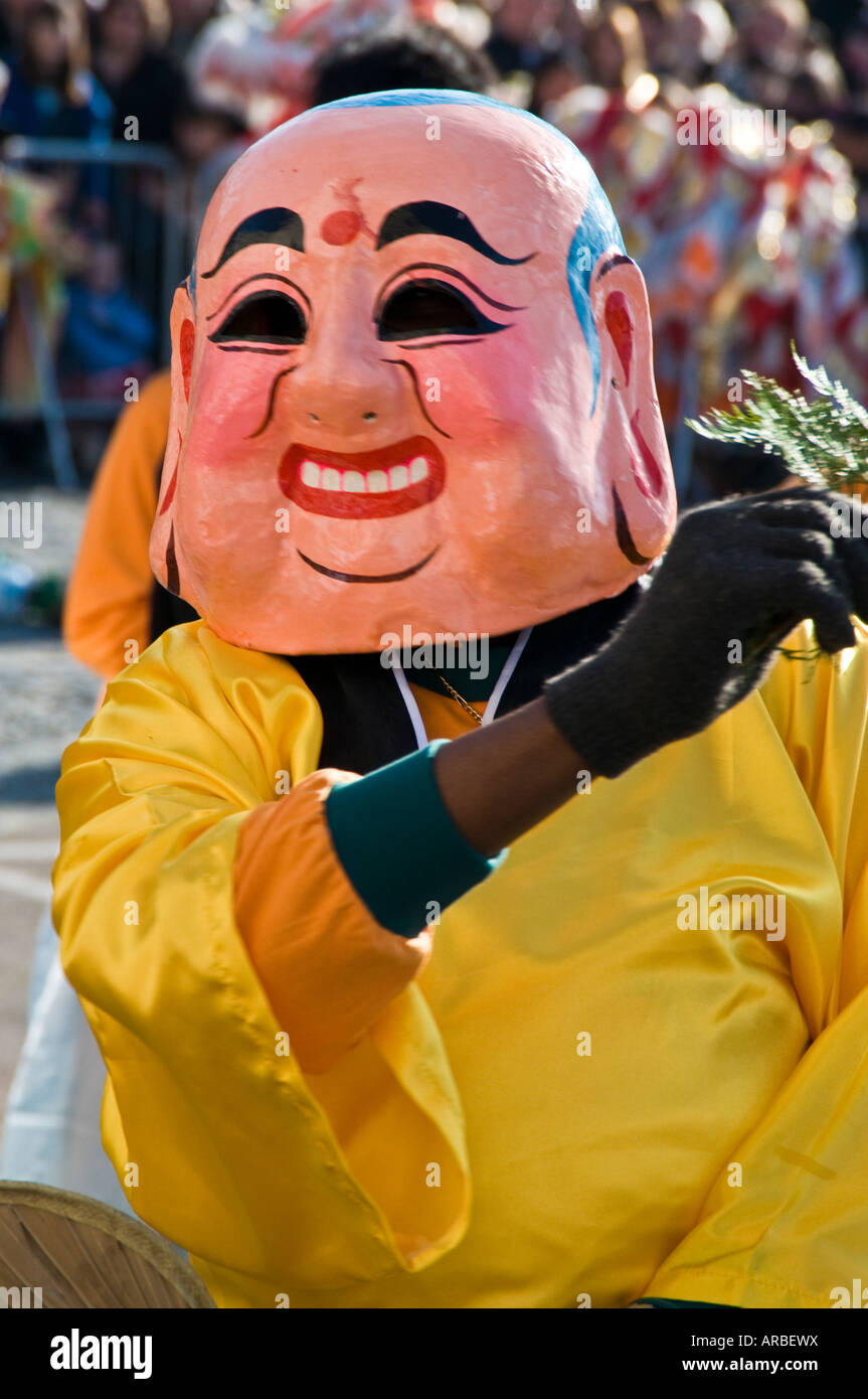 The traditional jester at the Chinese celebrations of New Year in ...