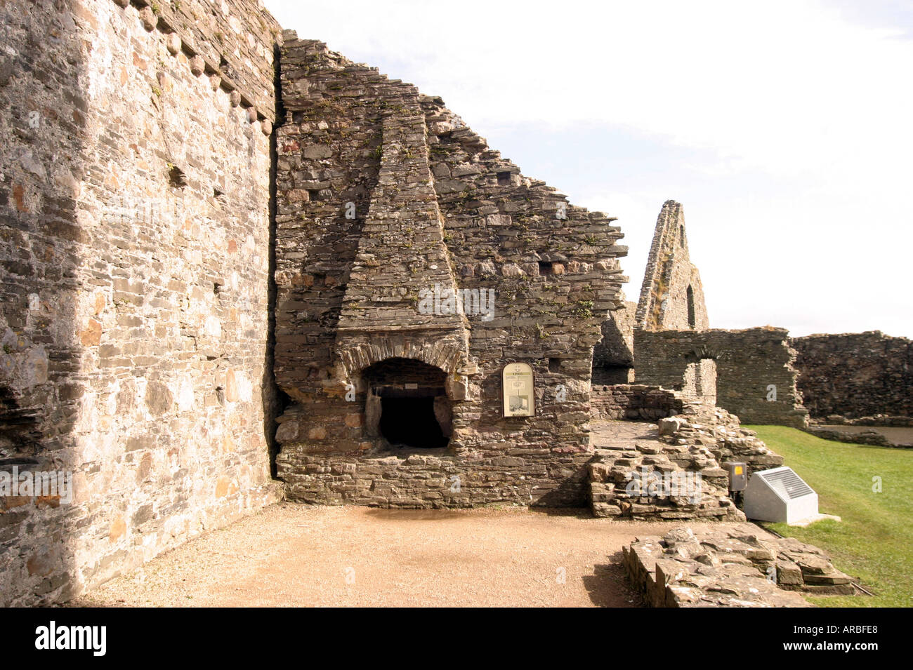 Kidwelly Castle near Llanelli South Wales The castle oven Stock Photo ...