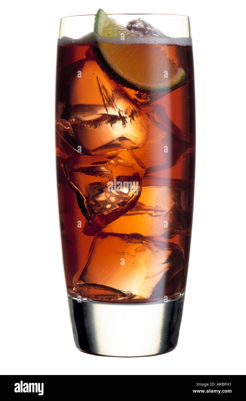 Sloe gin cocktail in a straight glass on a white background Stock Photo ...