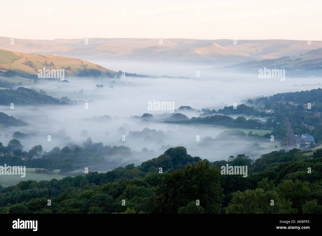 Sunrise over Hope Valley Stock Photo - Alamy