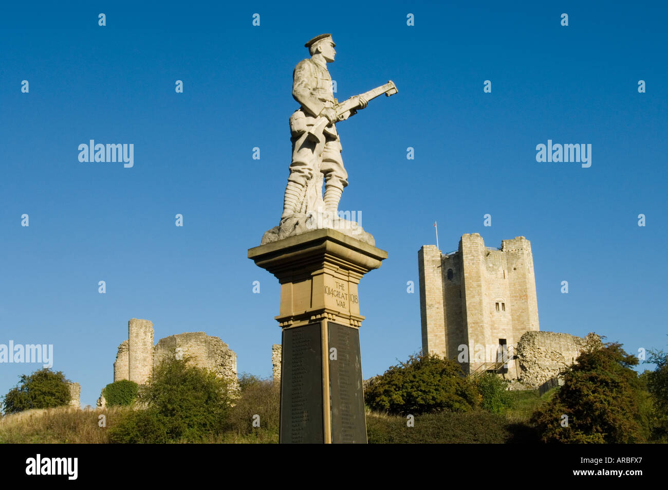 Conisbrough Castle War Memorial Doncaster Stock Photo - Alamy