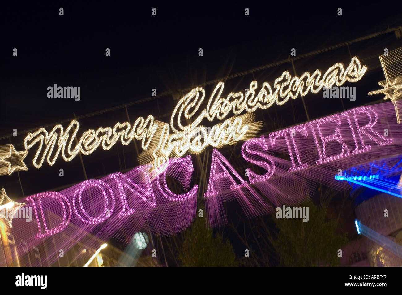 Christmas Lights Doncaster Stock Photo - Alamy