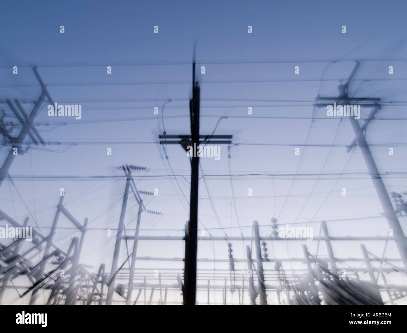 Electric power plant substation Stock Photo - Alamy