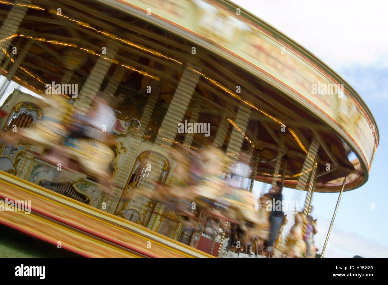Old Fashioned Carousel Stock Photo - Alamy
