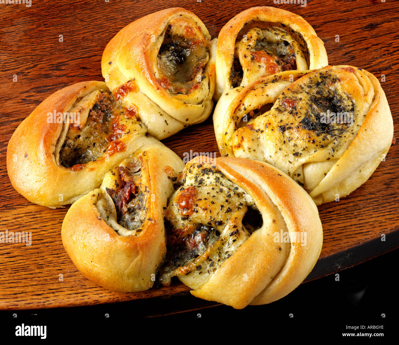ITALIAN MOZARELLA AND BASIL STROMBOLI BREAD Stock Photo - Alamy
