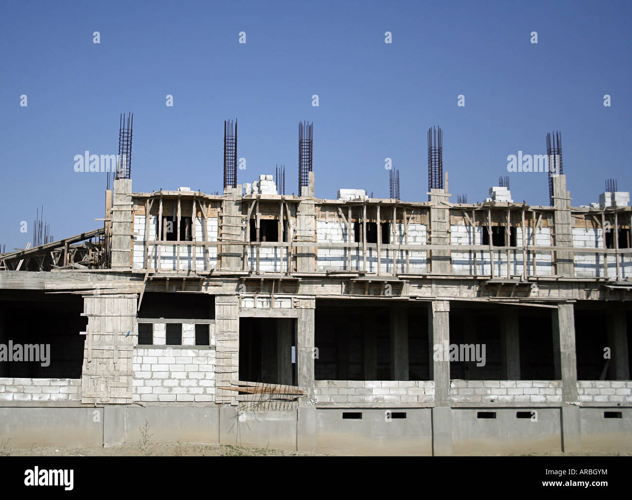 Construction of a big supermarket Stock Photo - Alamy