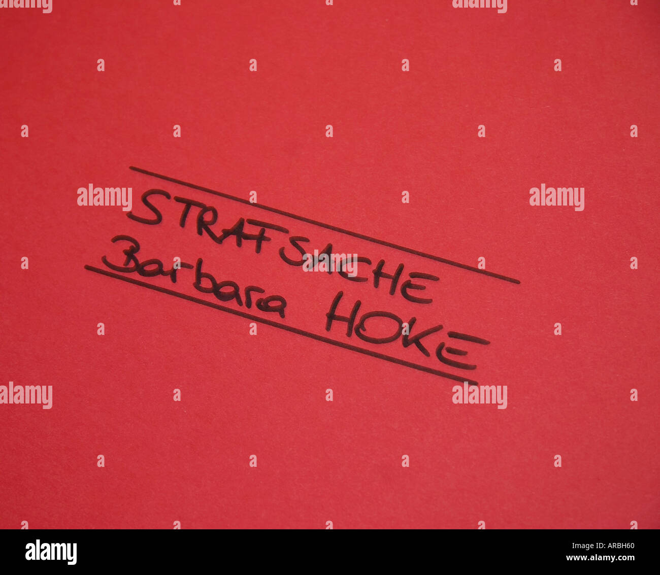 "Strafsache Barbara Hoke Stock Photo - Alamy