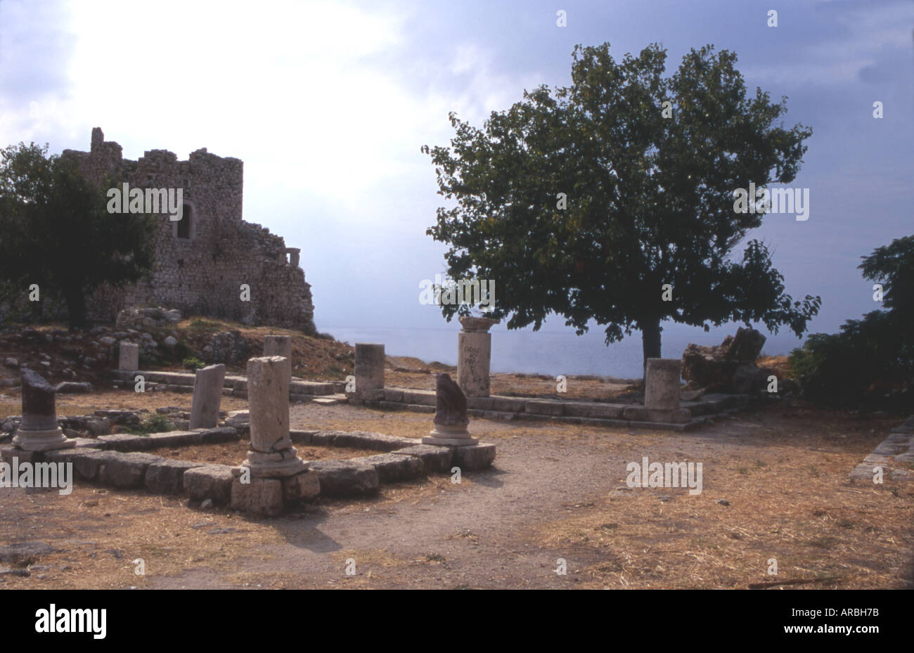 Lykourgos logothetis castle ruins pythagorio samos hi-res stock ...