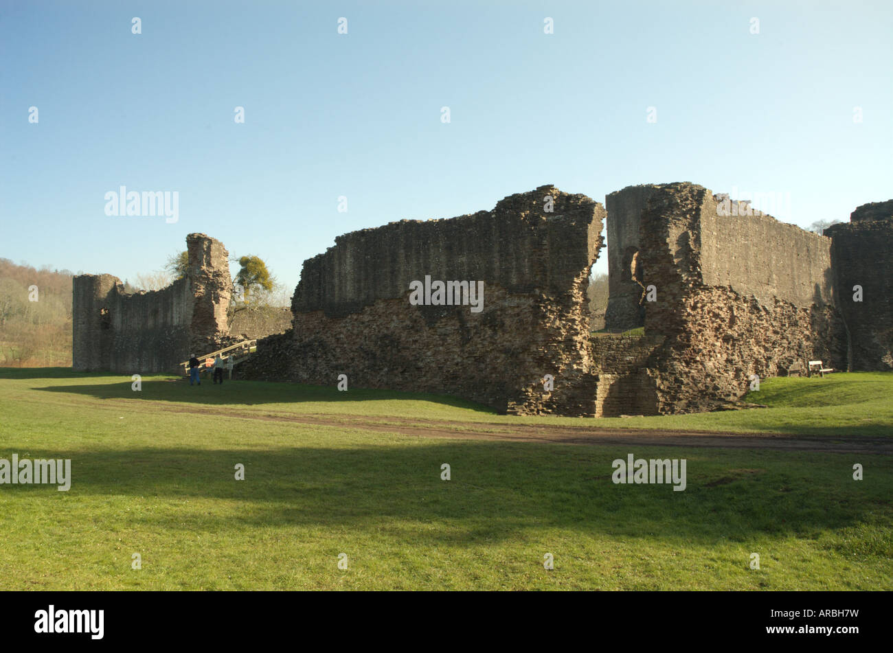 Ruined castle walls and tower Stock Photo - Alamy