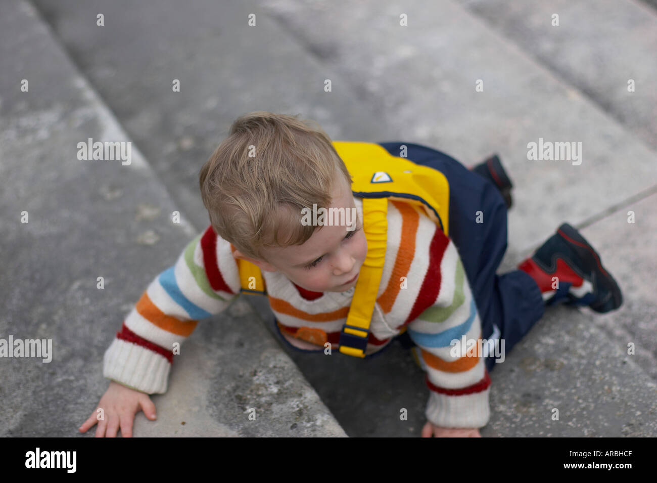 baby climbing steps Stock Photo - Alamy