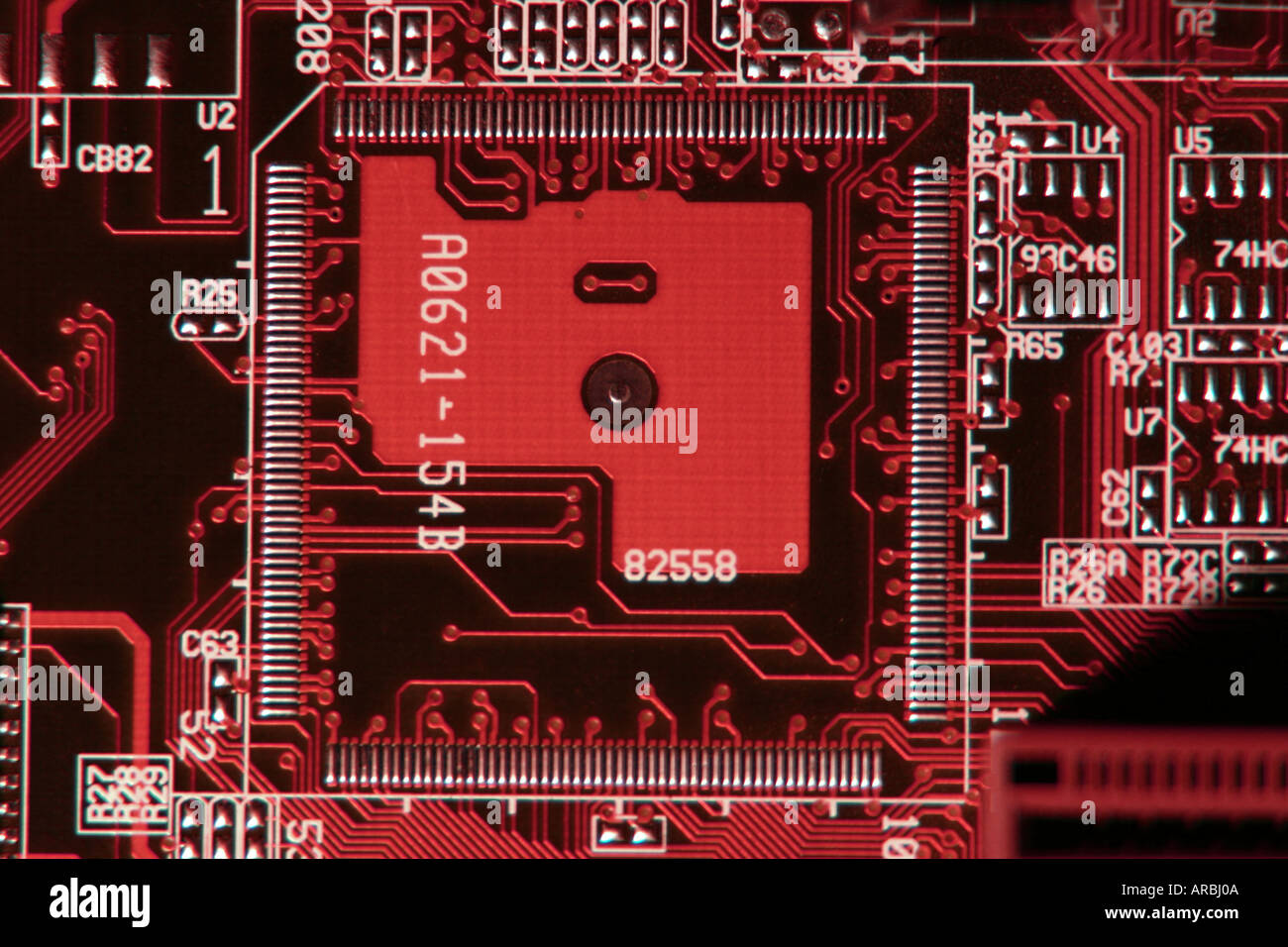 printed circuit board of a computer Stock Photo - Alamy