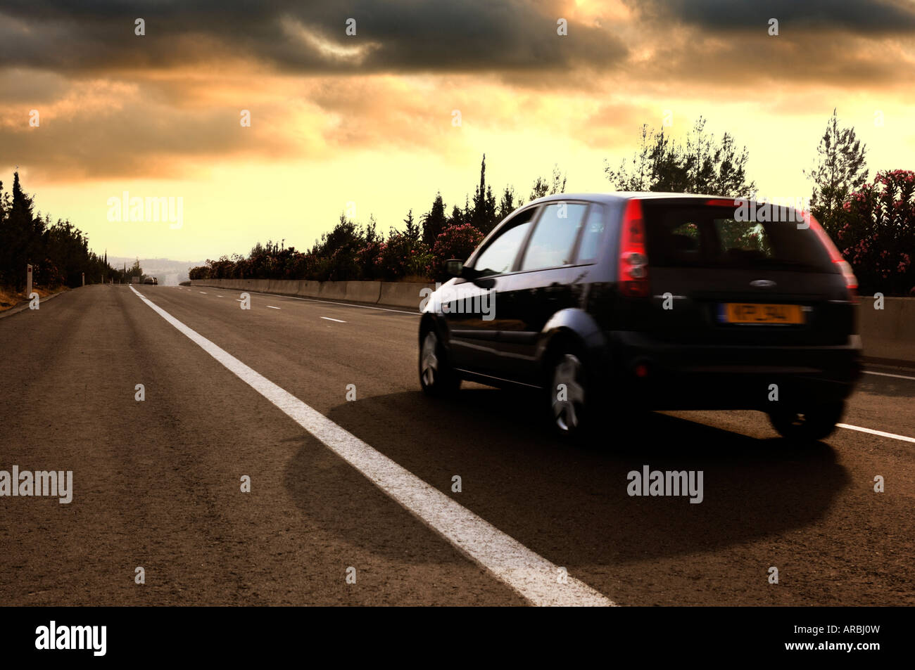 Car moving on highway hi-res stock photography and images - Alamy