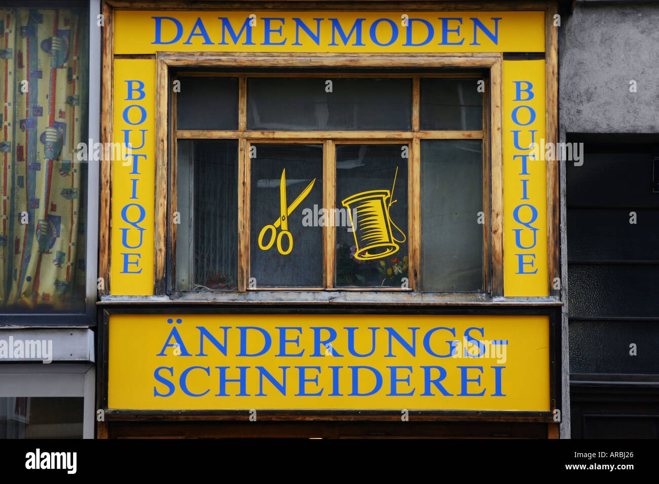 shop front of a tailor Stock Photo - Alamy
