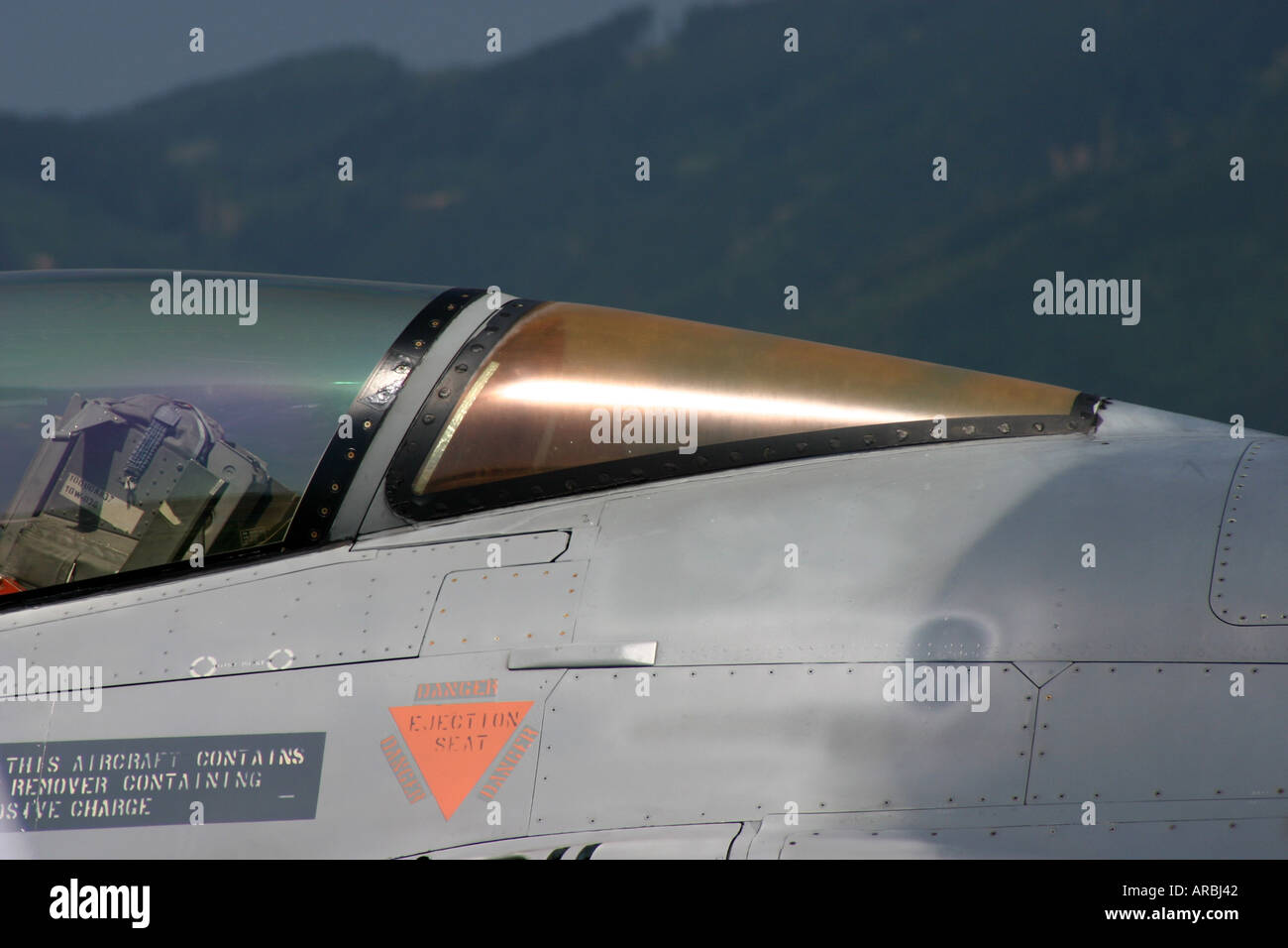 cockpit hood of a figher jet Stock Photo - Alamy