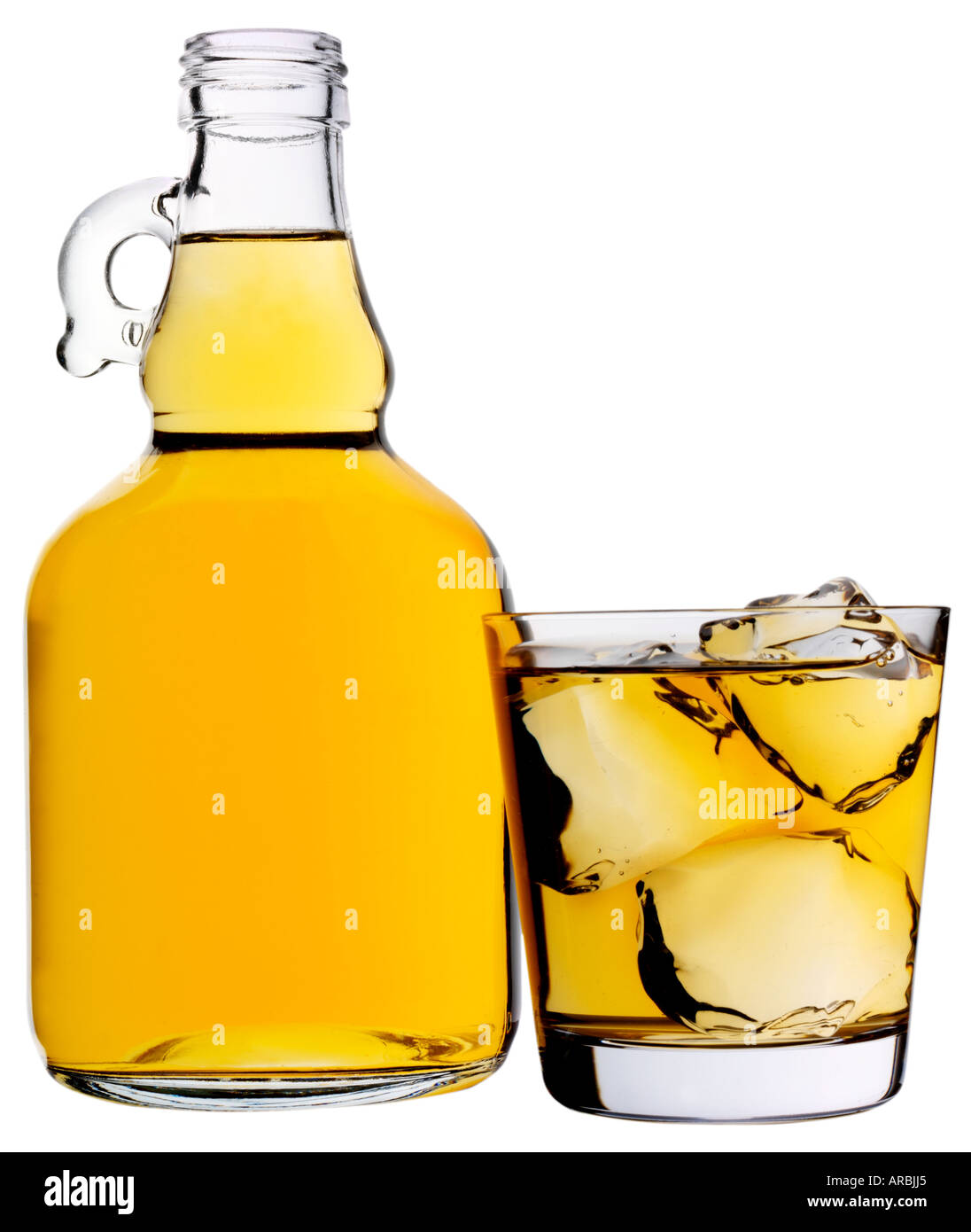 FLAGON AND GLASS OF CIDER CUT OUT Stock Photo - Alamy