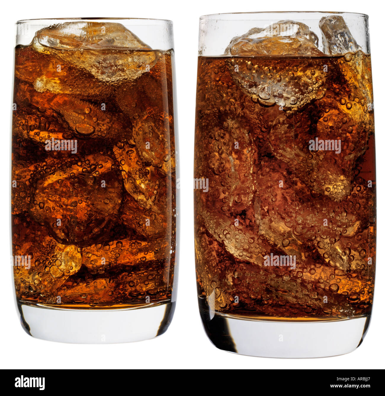 TWO GLASSES OF COLA CUT OUT Stock Photo - Alamy