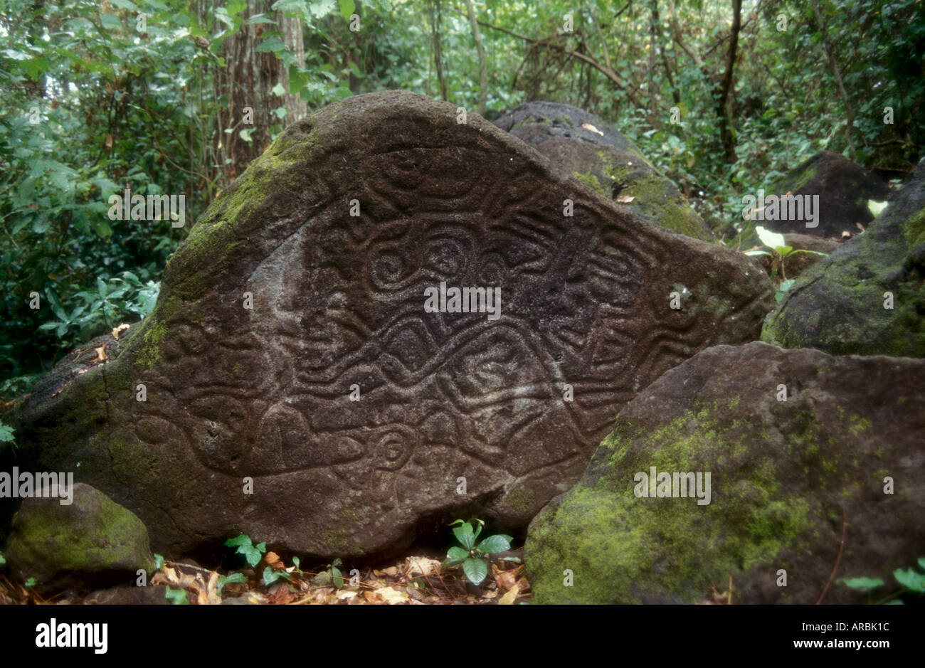 Prehistoric petroglyphs on volcano island hi-res stock photography and ...