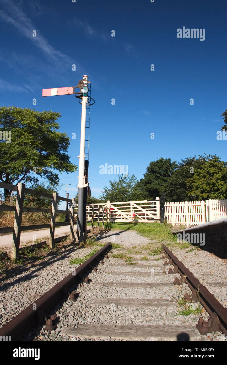 Disused railway line at Hadlow Road railway station, Willaston, Wirral ...