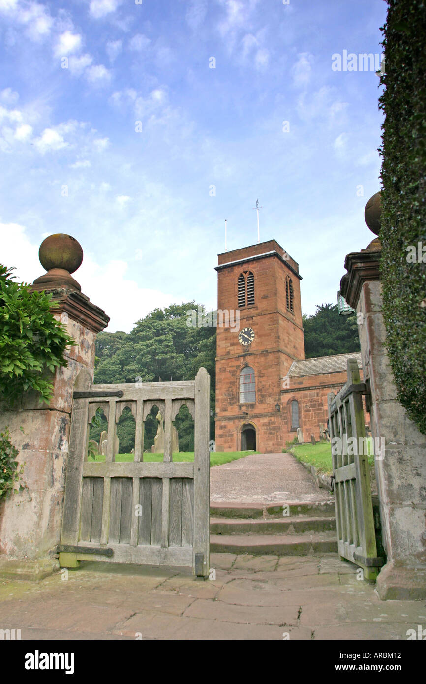 St Nicholas Church, Burton Village, Wirral, UK, summer 2005 Stock Photo ...