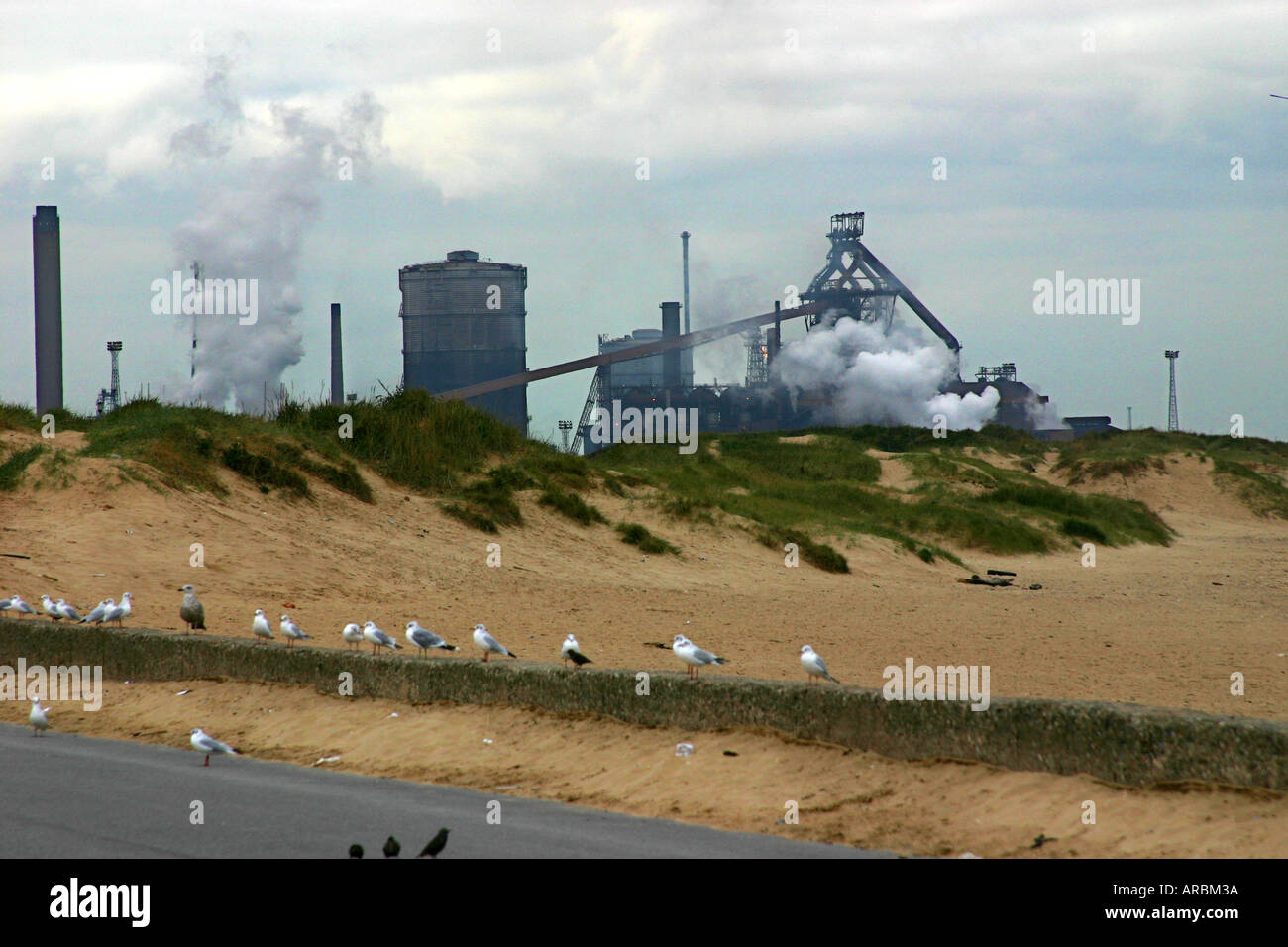 The large Corus steelworks with blast furnace at Redcar Stock Photo - Alamy