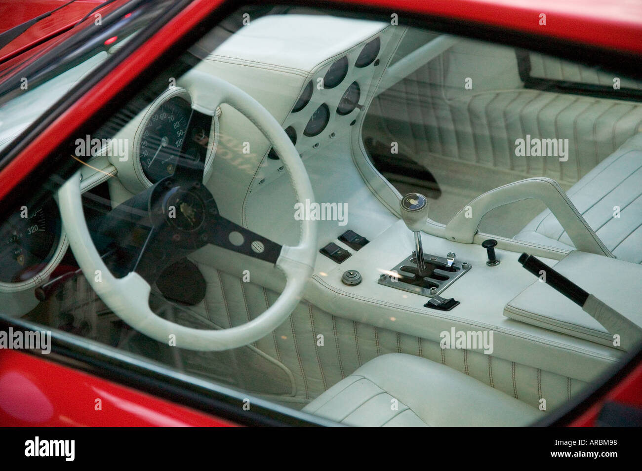 Interior of fast, luxurious car Stock Photo - Alamy