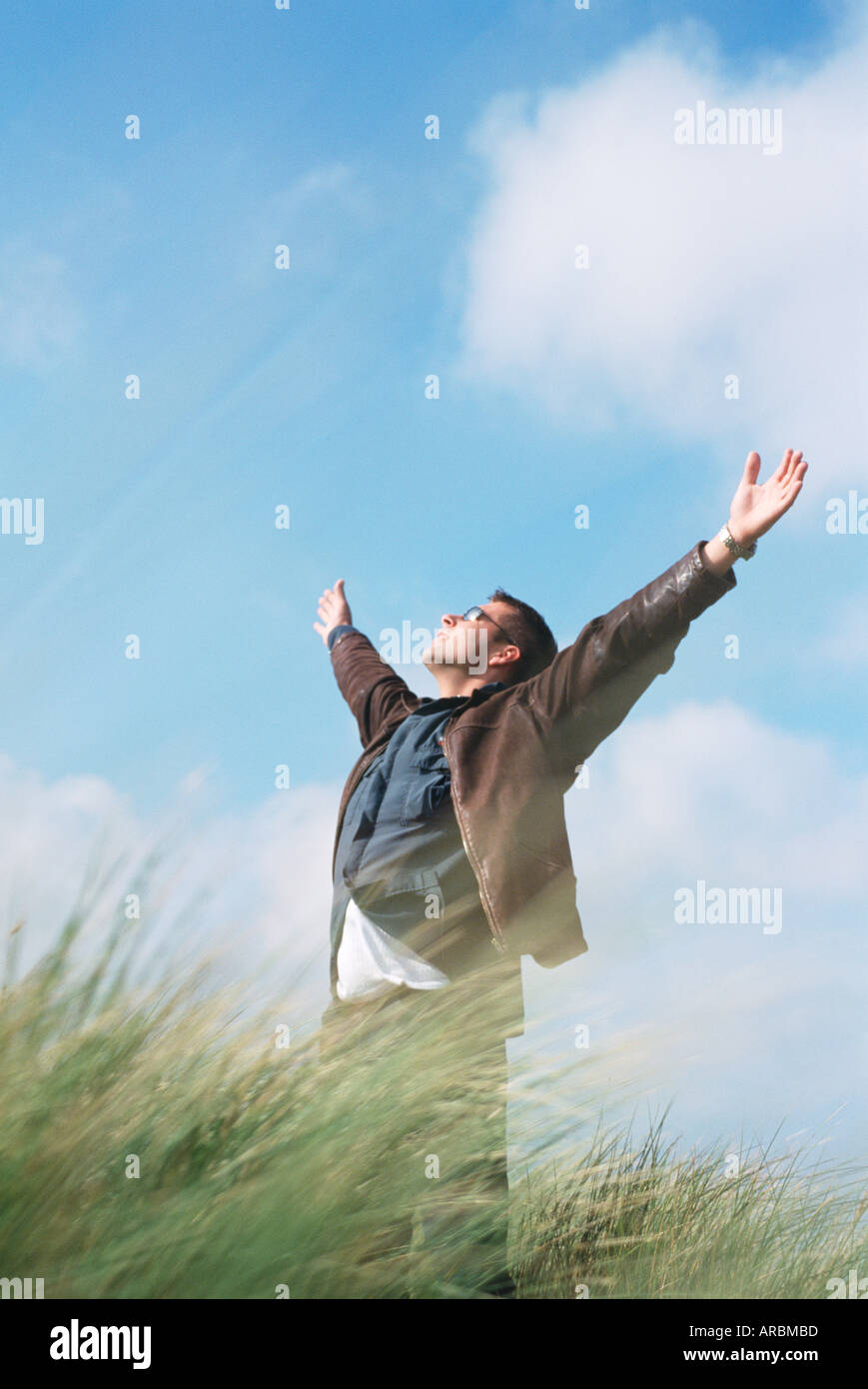 Male reaching out Stock Photo - Alamy