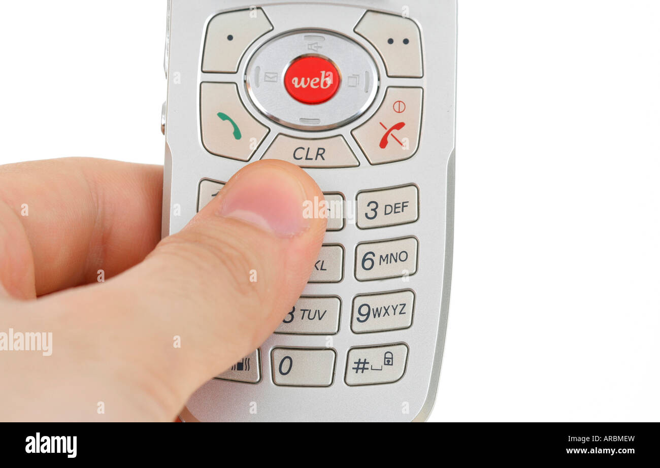 Cell phone isolated on white Stock Photo - Alamy