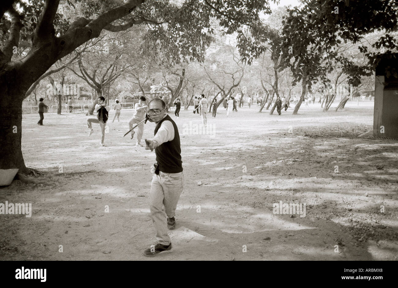 Traditional exercise martial art in Hong Kong in China in Far East ...