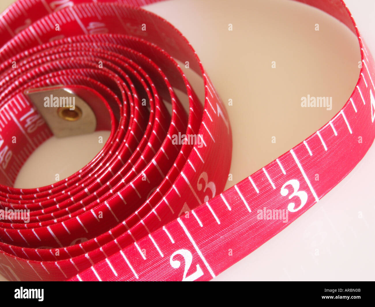 Red tape measure Stock Photo - Alamy