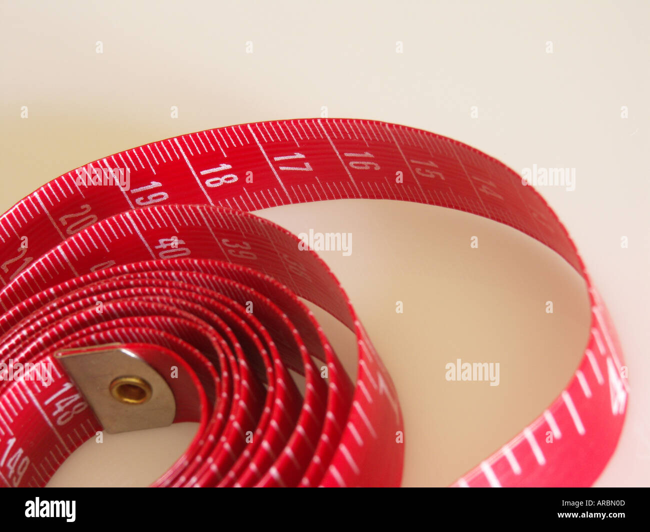 Red tape measure Stock Photo - Alamy