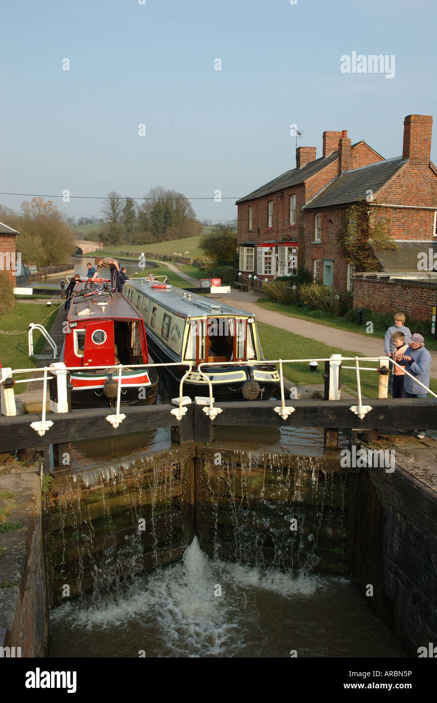 the Grand Union Canal at Braunston, Northamptonshire, England, UK Stock ...