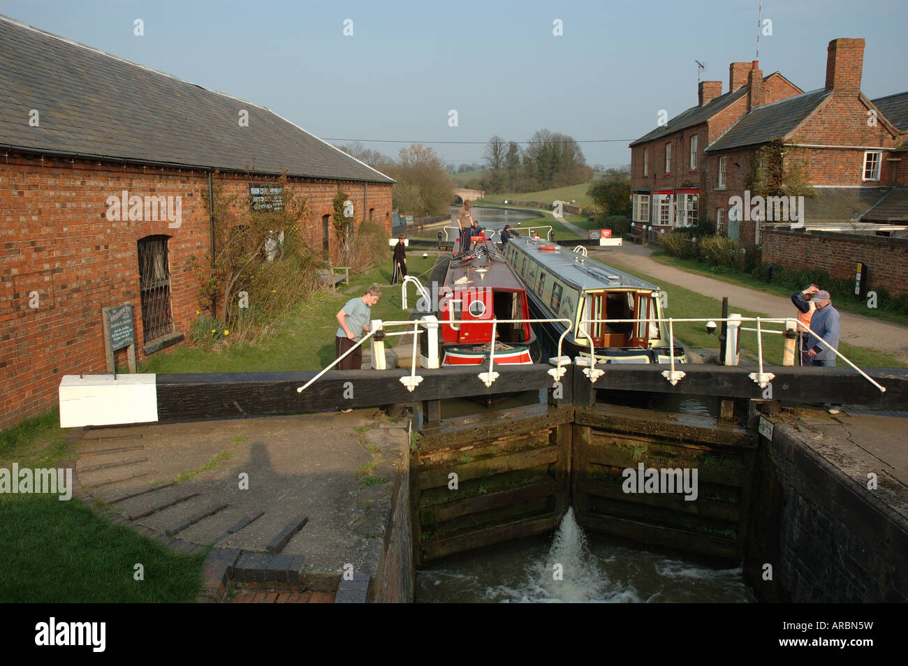 the Grand Union Canal at Braunston, Northamptonshire, England, UK Stock ...