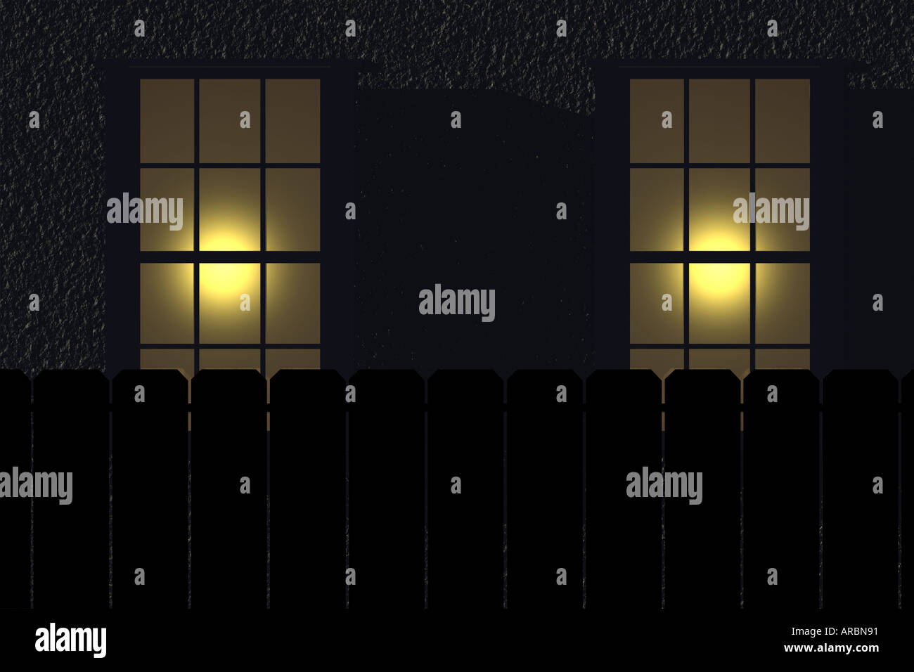 Two lighted windows hi-res stock photography and images - Alamy