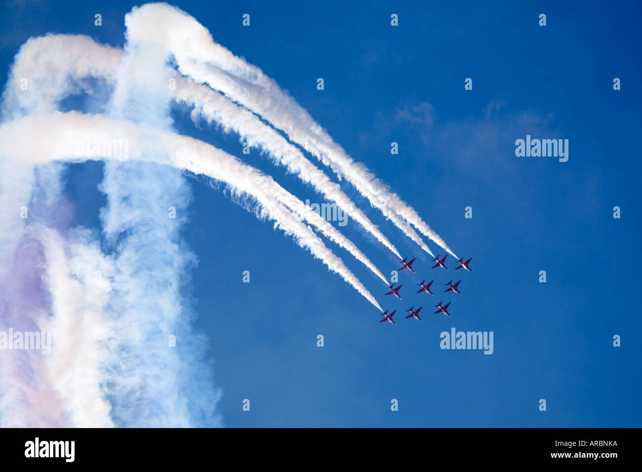 Red Arrows Royal Air Force Aerobatic Team Stock Photo - Alamy