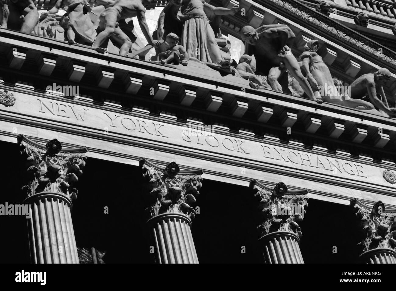 New york stock exchange wall Black and White Stock Photos & Images - Alamy